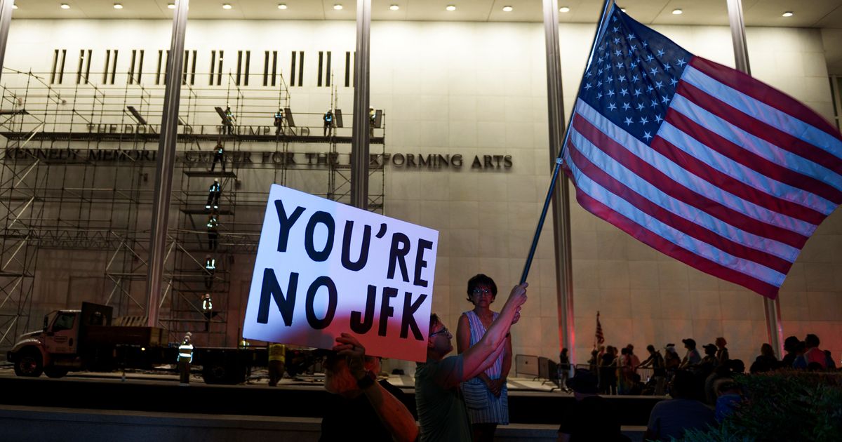 Trump's name is gone from the Kennedy Center's facade after court rulings