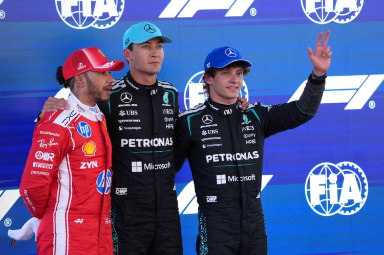 F1. La grille de départ du Grand Prix de Catalogne, avec George Russell ...