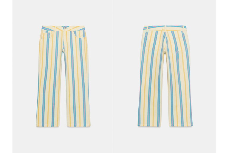 Forget boring white linen trousers, striped trousers are in style this ...
