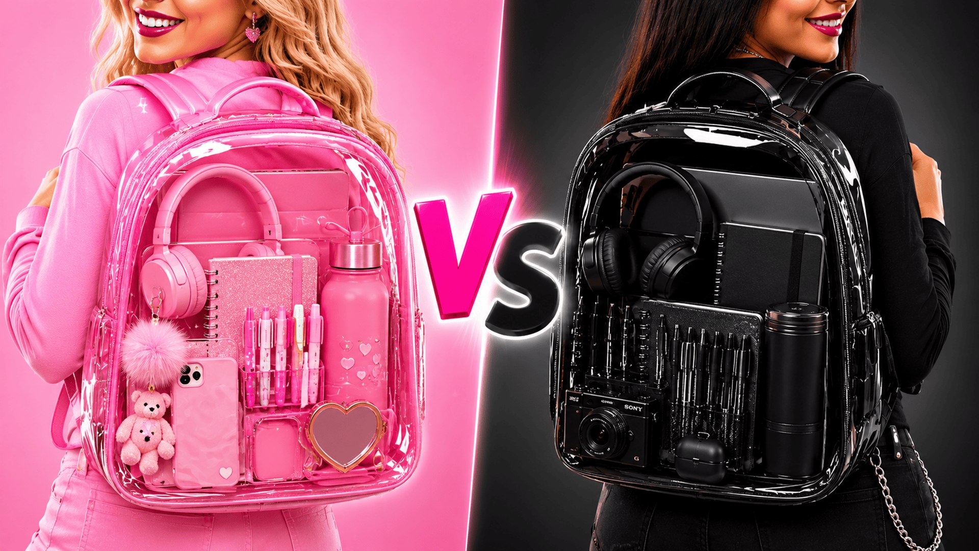 Creative color clash: Pink vs black drawing duel