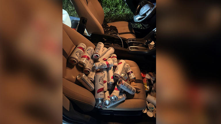 Man charged with DUI after being stopped with 34 open containers in car ...