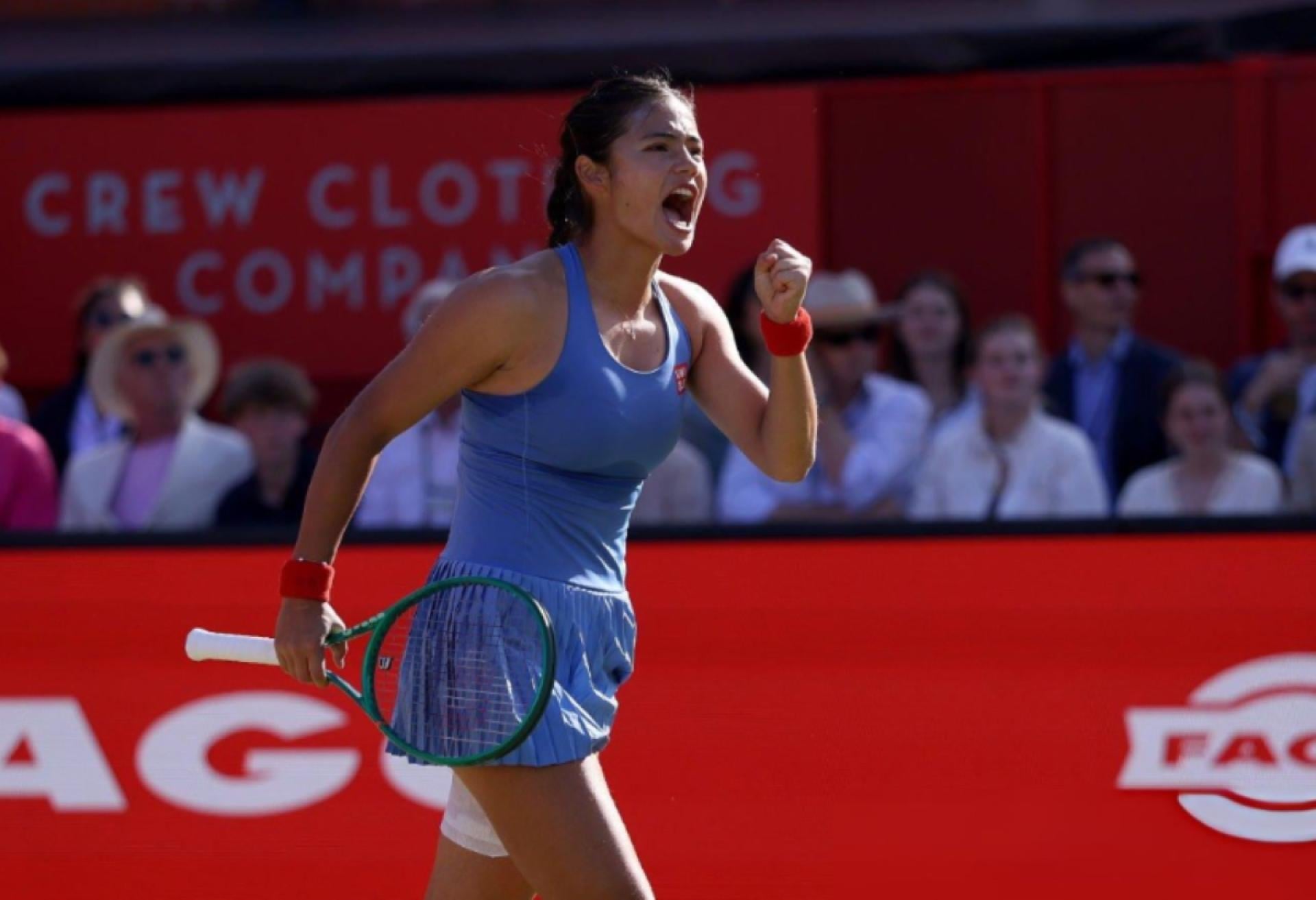 Queen's: Emma Raducanu shows no signs of injury, ousts Iva Jovic to ...