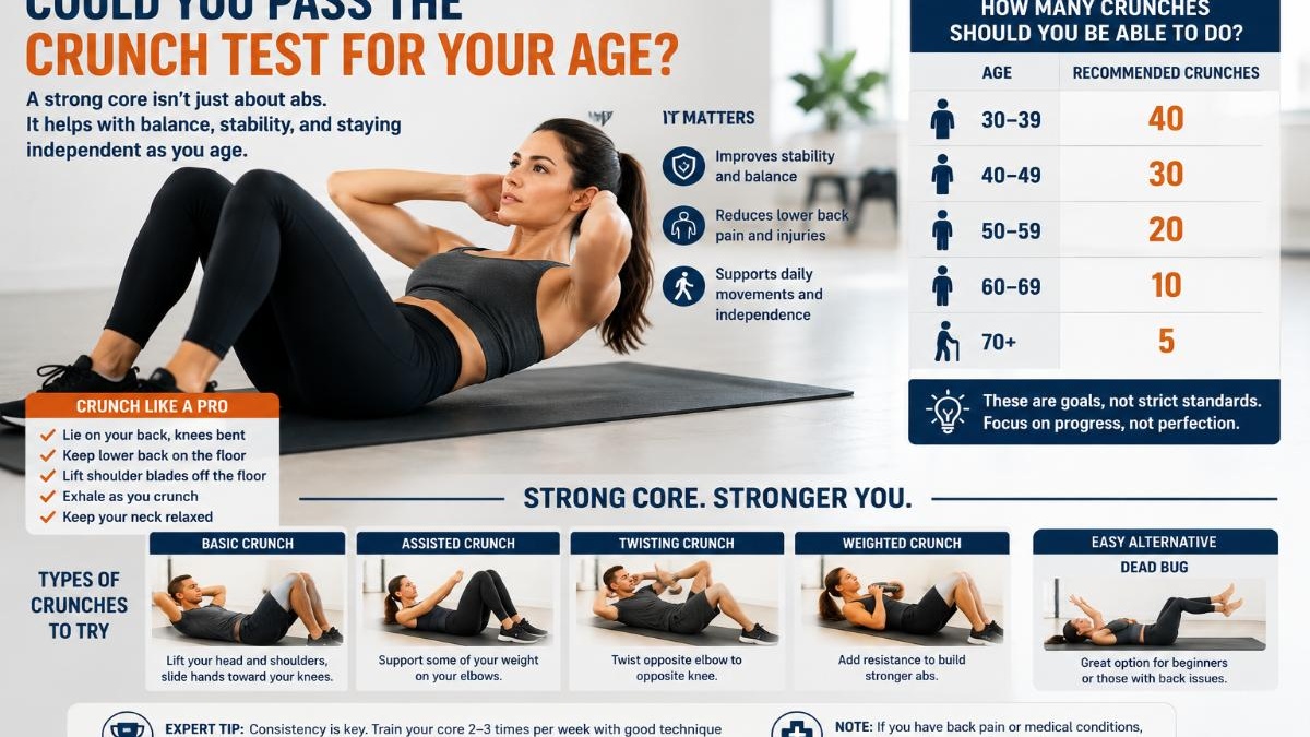 Could you pass the crunch test for your age? Why core strength matters ...