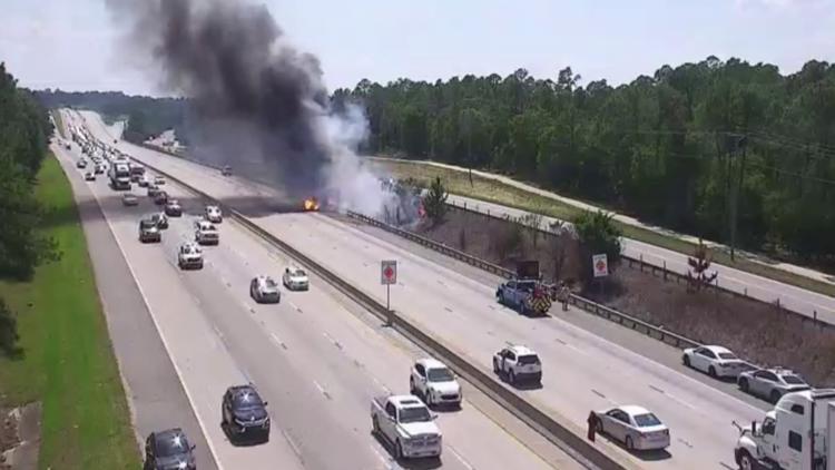 Vehicle fire snarls I-20 west near Columbia; some lanes reopen but ...