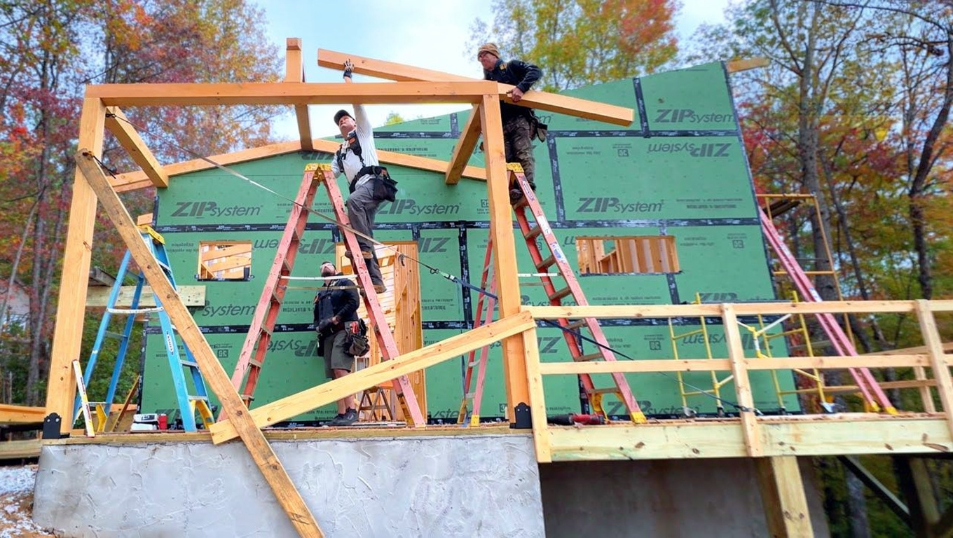 These porch roof tricks make the build look too easy