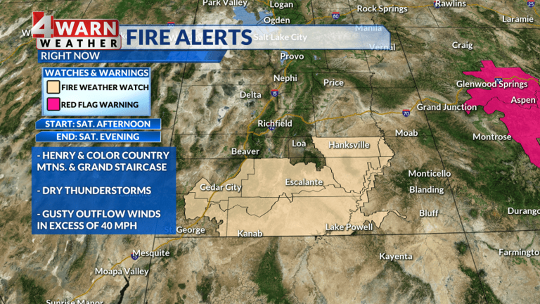 Elevated fire threat for southern Utah this weekend, hot temperatures ...