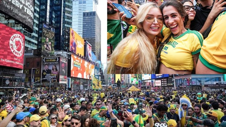 Watch: Brazil fans transform Times Square into wild party ahead of ...