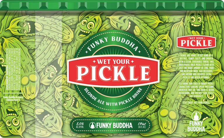 Funky Buddha working on Wet Your Pickle pints