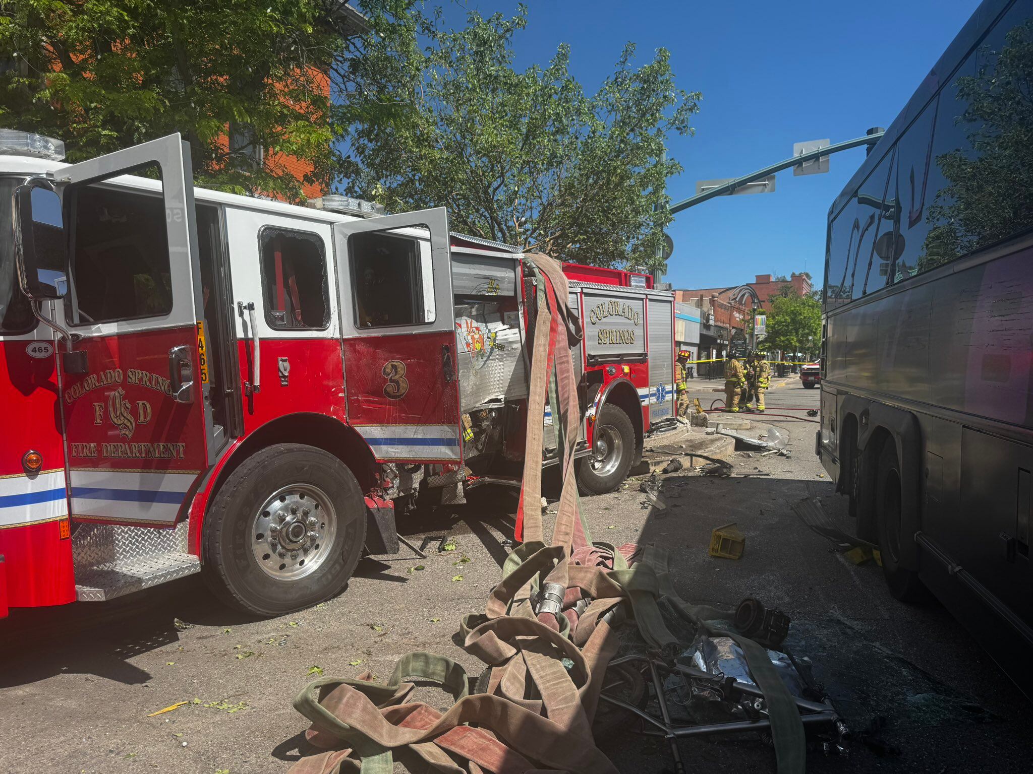 ‘A couple of us were bleeding’: Colorado Springs Fire Department engine ...