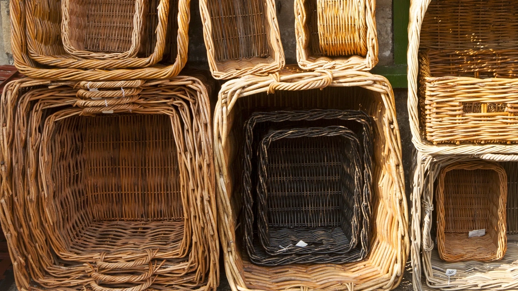 Types of vintage wicker baskets collectors love