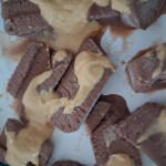 Frozen peanut butter chocolate chunks