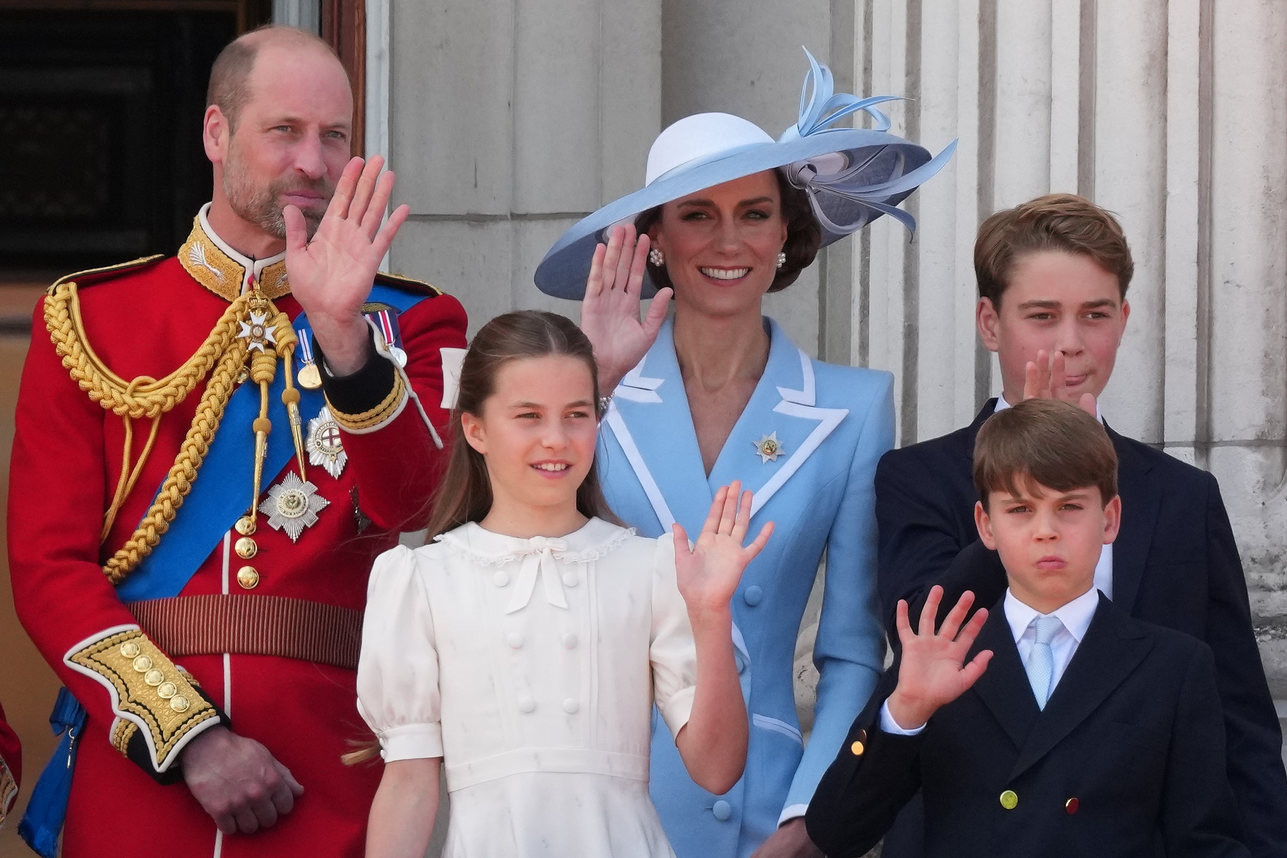Prince Louis steals show at Red Arrows flypast for Trooping the Colour