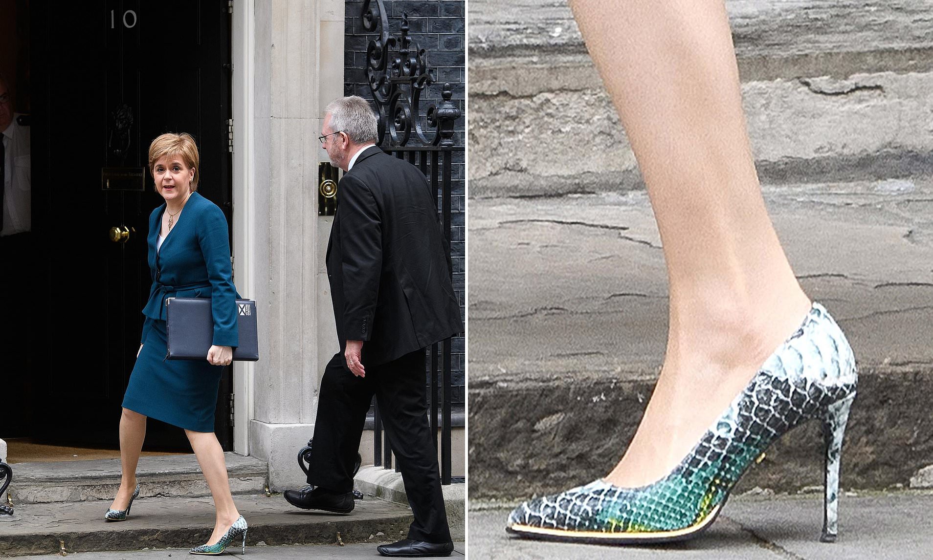 Sturgeon donated £290 stilettos to SNP fundraiser then watched as ...