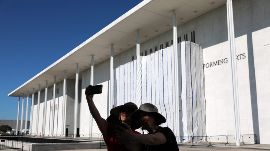 Trump name stripped from Kennedy Center after court ruling, rain delay