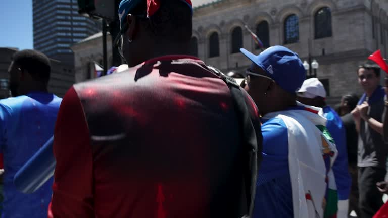 Fans flood Boston streets ahead of Haiti-Scotland World Cup showdown