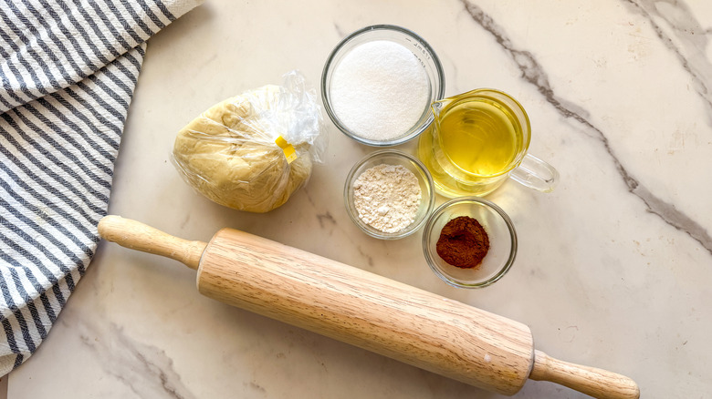 Store-bought pizza dough churros recipe