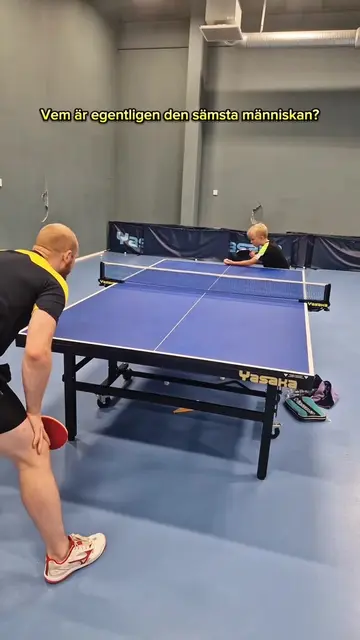 Who is the worst table tennis player against kids?