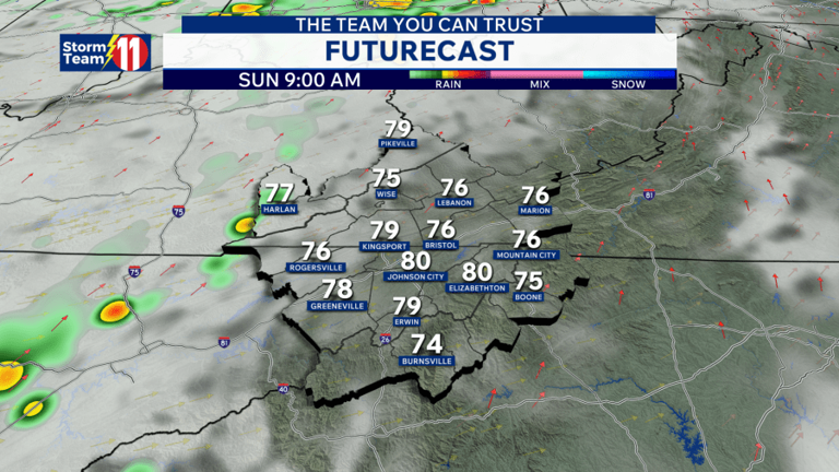 Slowly cooling starting tomorrow, rain on the way