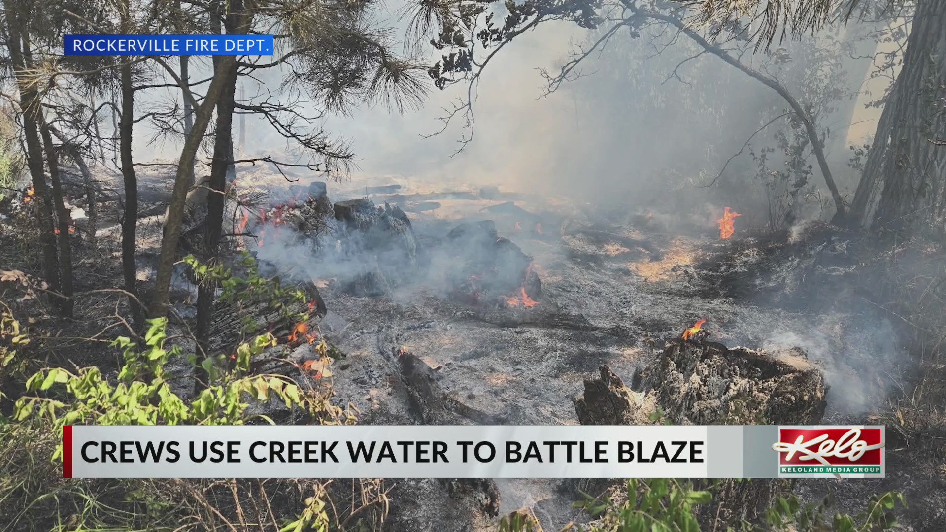Firefighters draft creek water for Friday fire