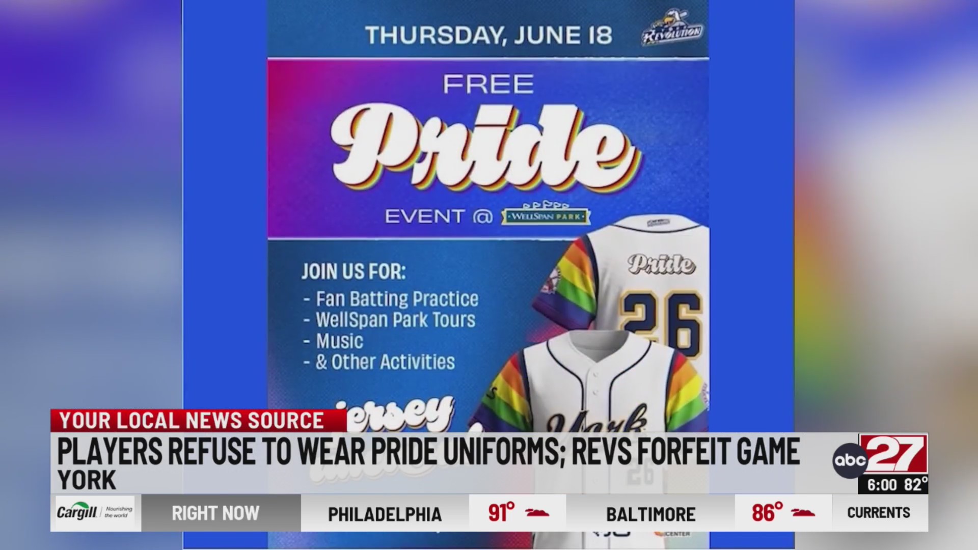 York Revolution forfeits Pride Night game after several players refuse ...