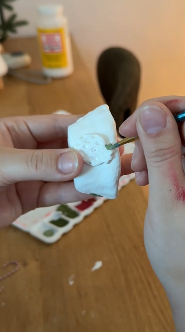 A simple air dry clay project with strawberry charm