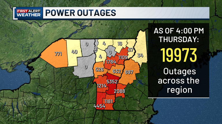 Track current power outages for Vt., NH and NY