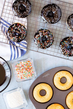 Easy baked donuts with cake mix and homemade glaze