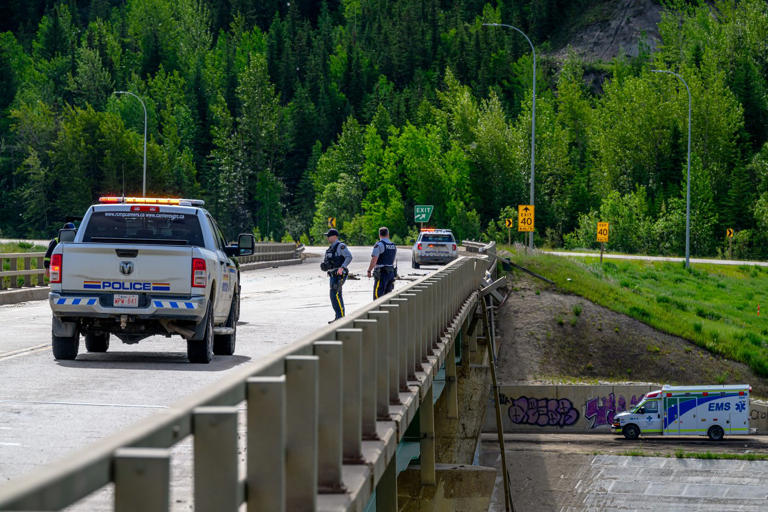 Driver missing after crane goes over bridge and into river in northern ...