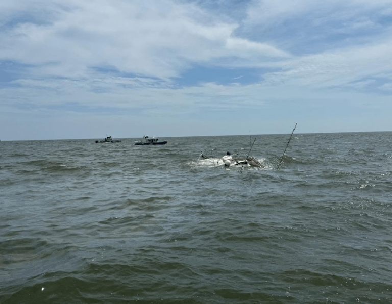 Photos: First responders at scene of sunken vessel in Clinton