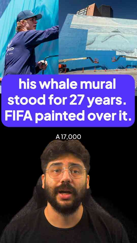 Dallas artist sues FIFA $25 million for painted-over whale mural