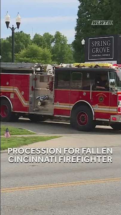 Funeral procession held for fallen Cincinnati firefighter