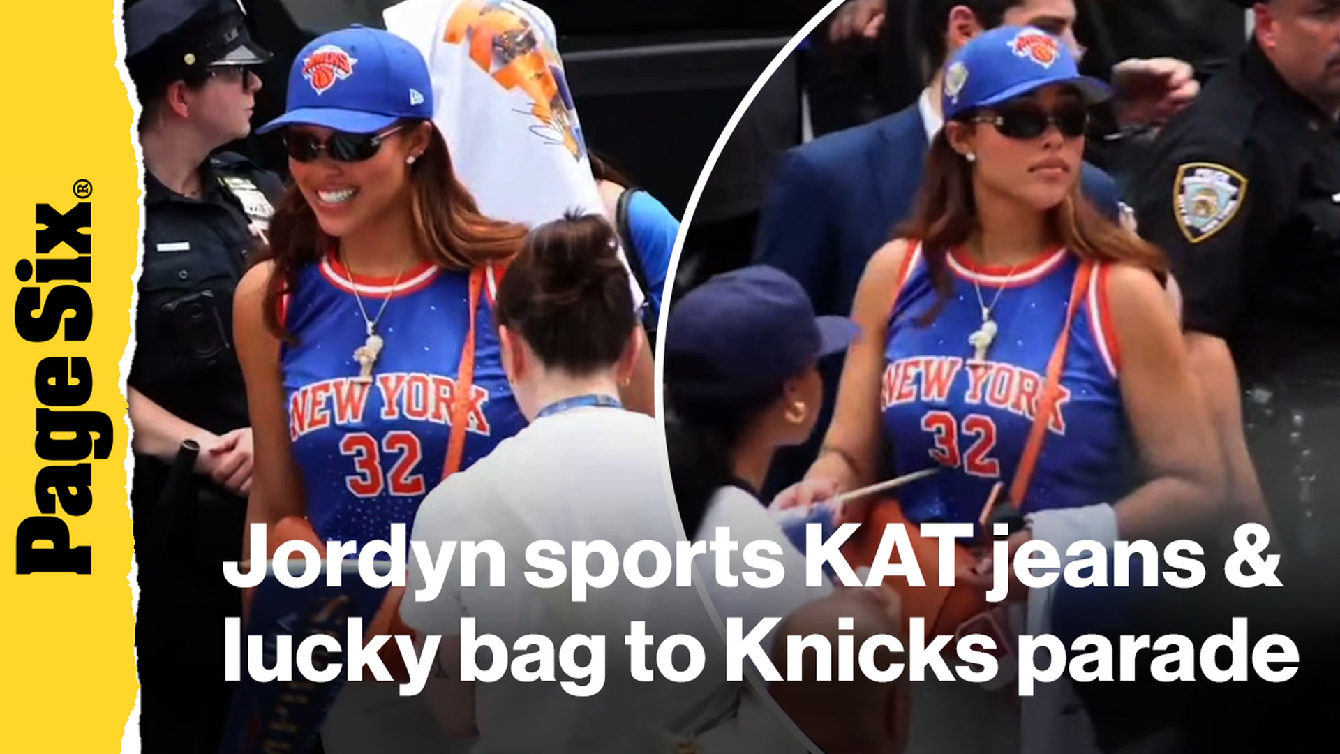 Jordyn Woods sports custom Karl-Anthony Towns jeans — and her lucky bag ...