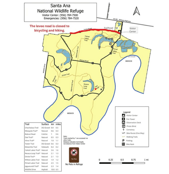 Santa Ana National Wildlife Refuge to close section for new border wall ...