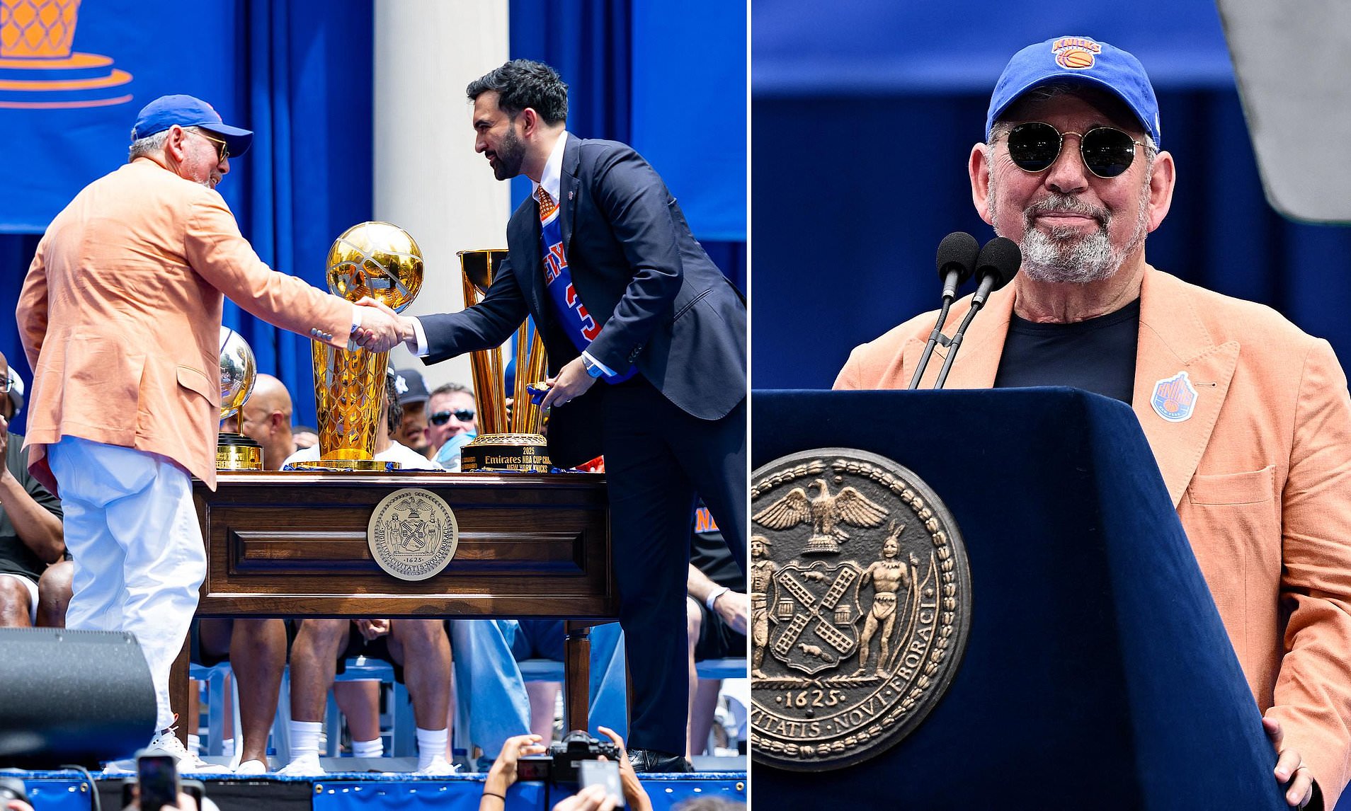 Knicks owner appears to snub Zohran Mamdani in tense parade moment ...