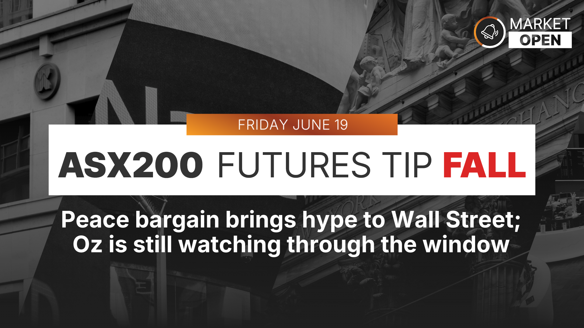Market open: Peace bargain brings hype to Wall Street; Oz is still ...