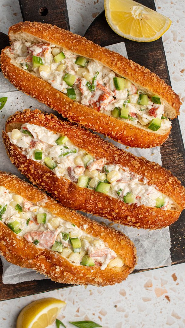 Scallion and corn lobster rolls packed with flavor