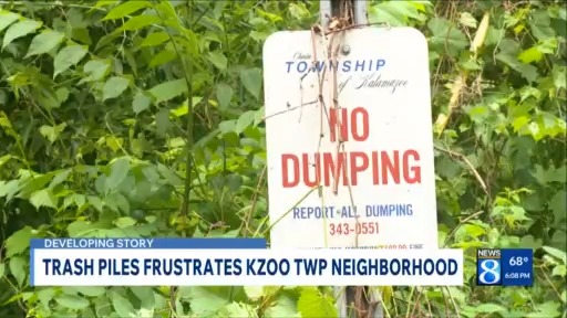 Trash piles frustrates Kalamazoo Township neighborhood