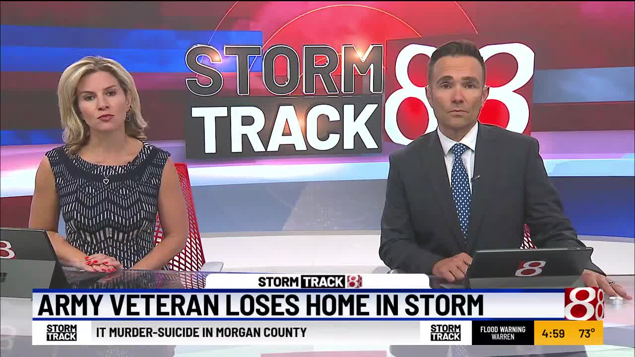 Army veteran loses home in storm