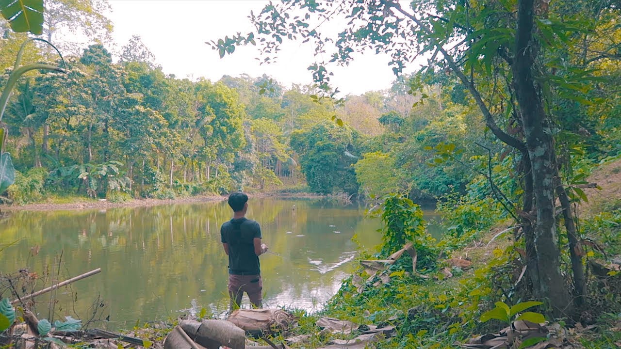 Mancing seru di empang nenek gayung