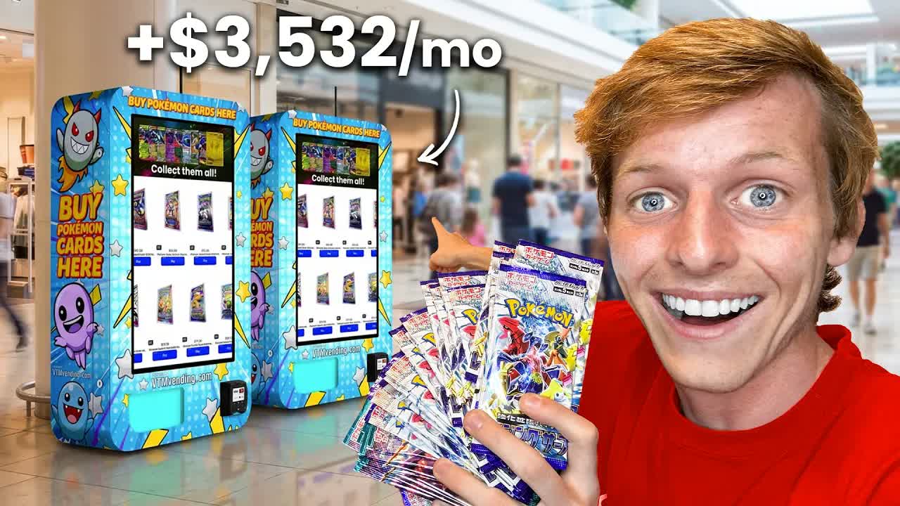 Launch your own Pokemon vending machine business!