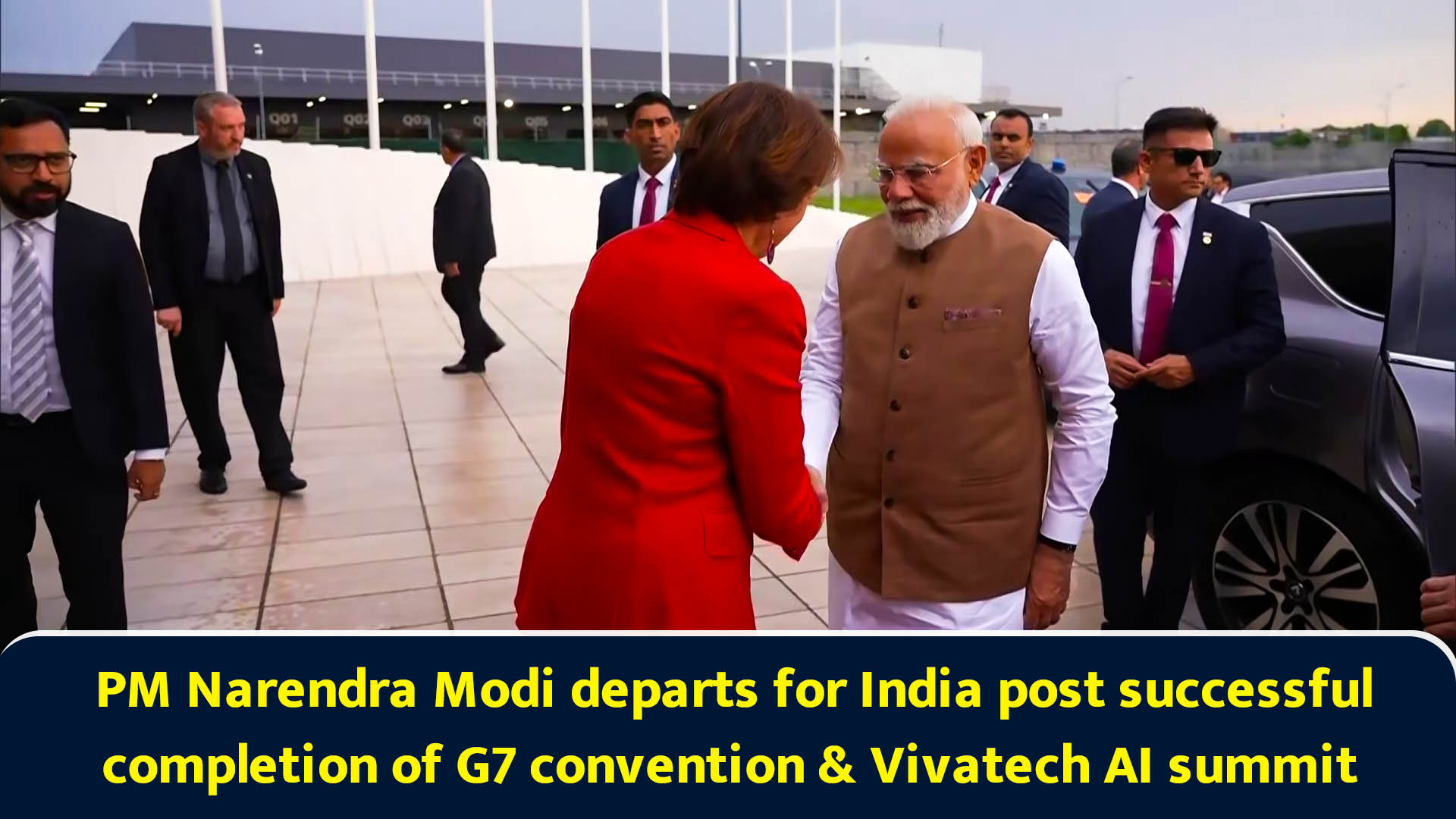 PM Narendra Modi departs for India post successful completion of G7 ...