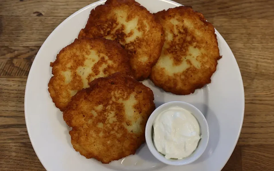 Crispy potato pancakes just like grandma made