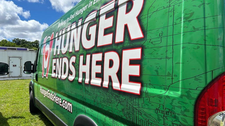 Pantry distributes food after severe weather damage in Elkhart