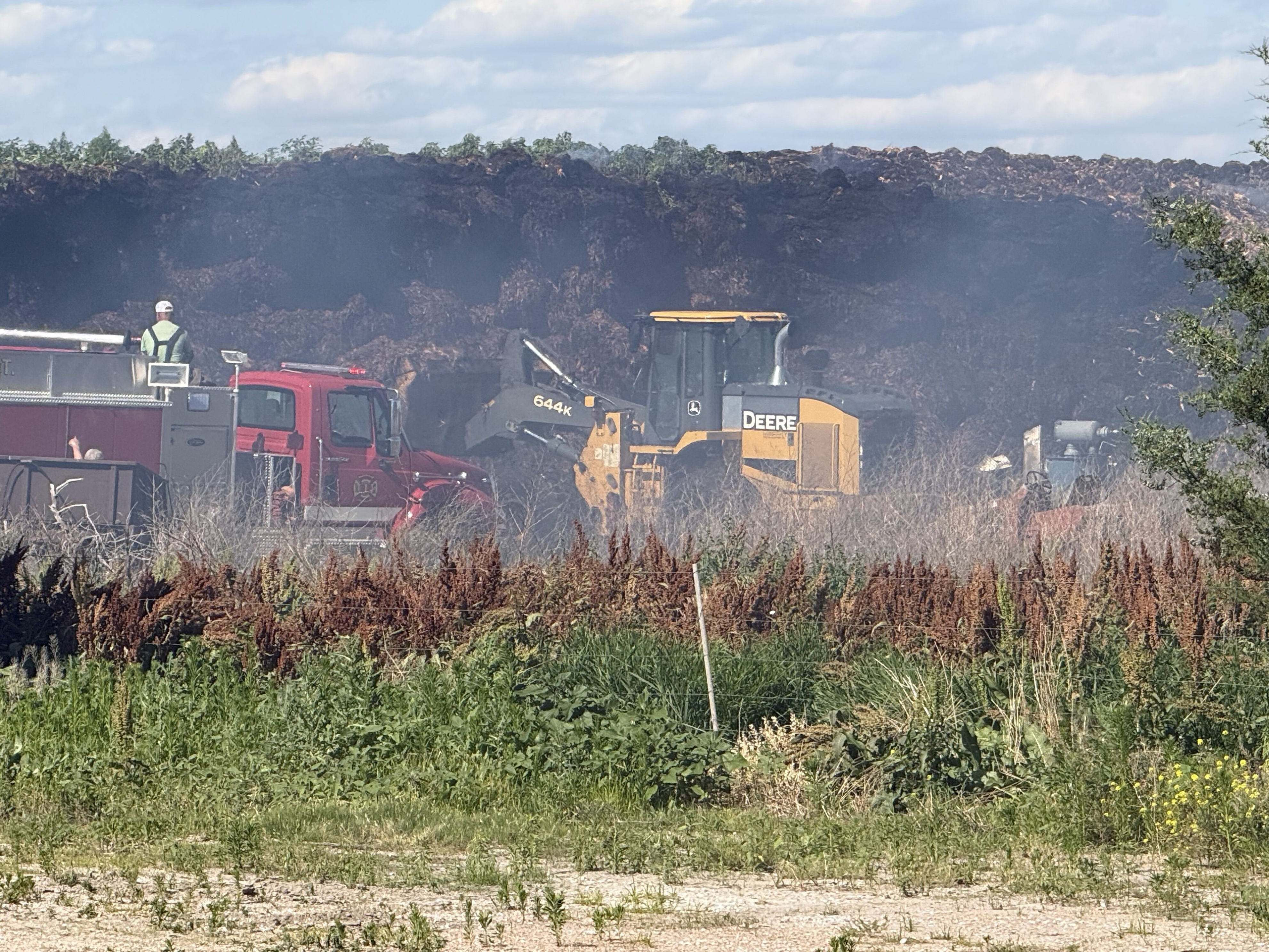 Firefighters fight silage fire burning in Doniphan