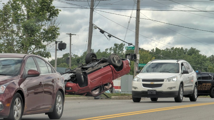 No injuries reported in rollover on Plainfield Avenue