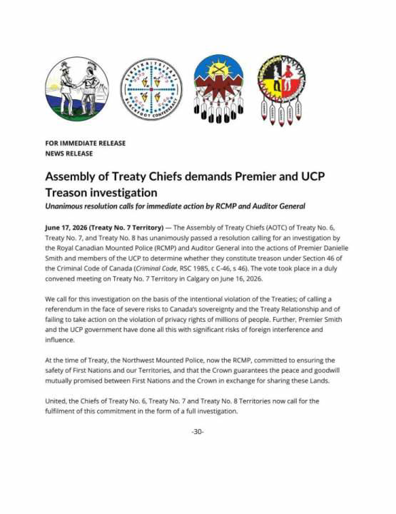 War of words continues between First Nations chiefs, Alberta premier