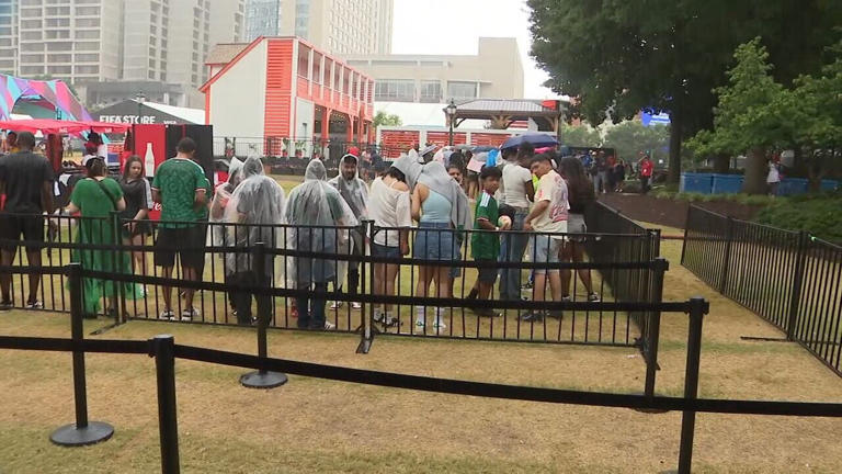 Weather shifts FIFA Fan Festival schedule, but fans still line up for ...