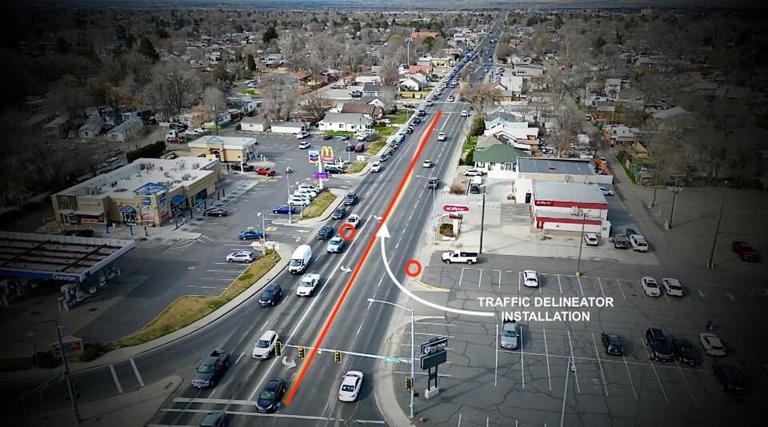 Twin Falls to install traffic delineators on Washington Street