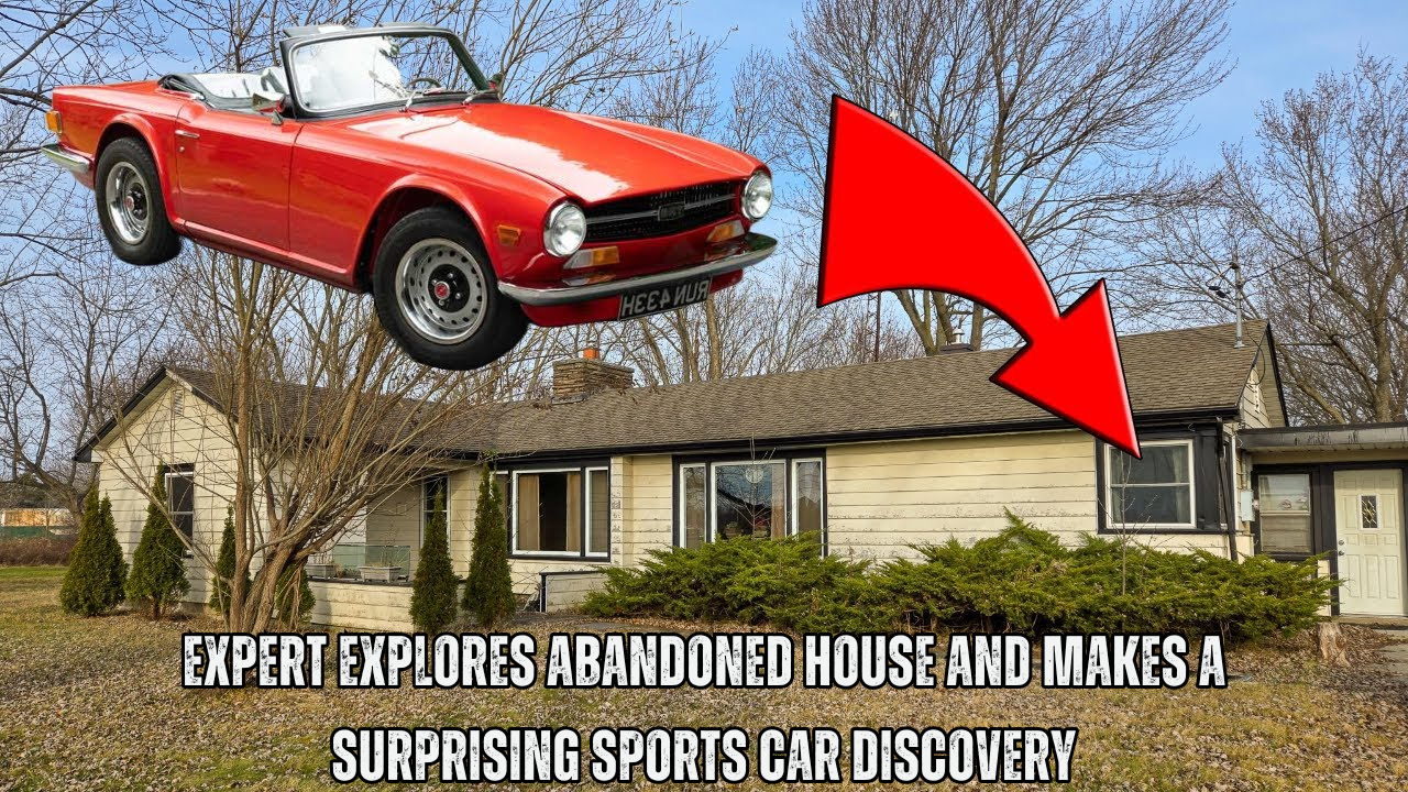 Exploring an abandoned house and discovering a hidden sports car inside