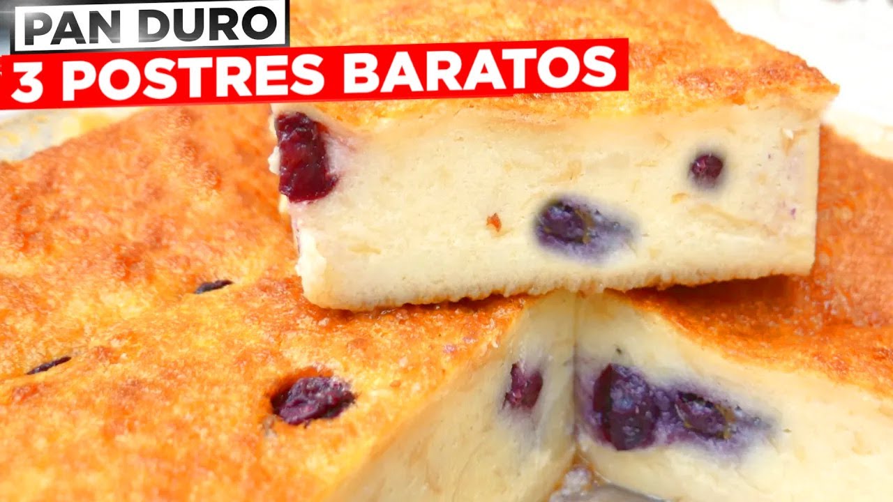 3 postres fáciles con pan duro pudin casero